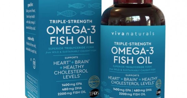 Viva Naturals fish oil TG Omega 3三倍深海魚油 2200mg*180C TG型式